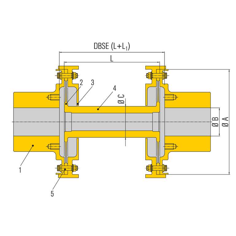 Diaphragm Coupling Model 100 API 671 / ISO 10441 - EN